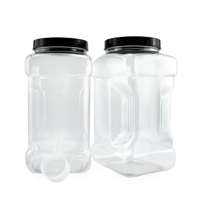 Cornucopia Brands Gallon Plastic Container Candy Jars, 2pk; Hexagon ...