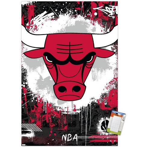 Trends International Nba Chicago Bulls - Maximalist Logo 23 Unframed ...