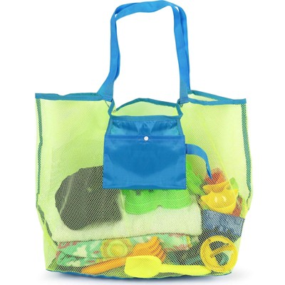 Click N’ Play Colorful Lightweight Mesh Beach Bag For Storage Of Toys ...