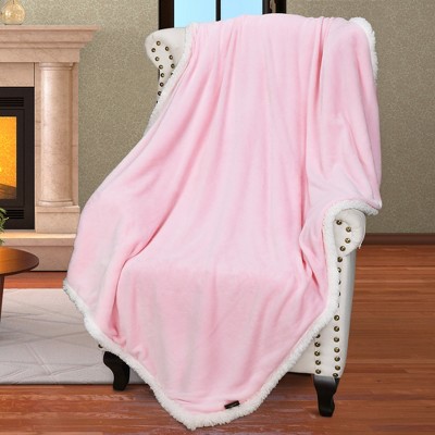 Catalonia Pink Fluffy Throw Blanket, Super Soft Mink Fleece Couch ...