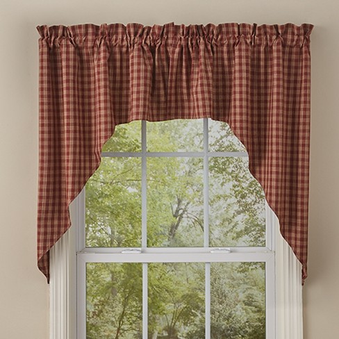 Park Designs Red Sturbridge Plaid Swag 36''L : Target