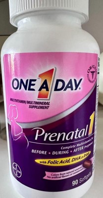 One A Day Women's Prenatal Vitamin 1 With Dha & Folic Acid Multivitamin ...