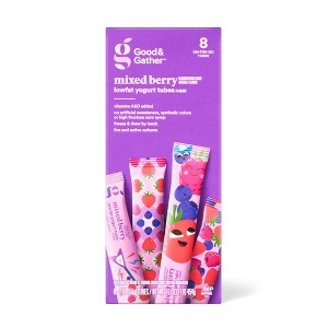 Mixed Berry Low Fat Kids' Yogurt Tubes - 1lbs/8ct - Good & Gather™ : Target