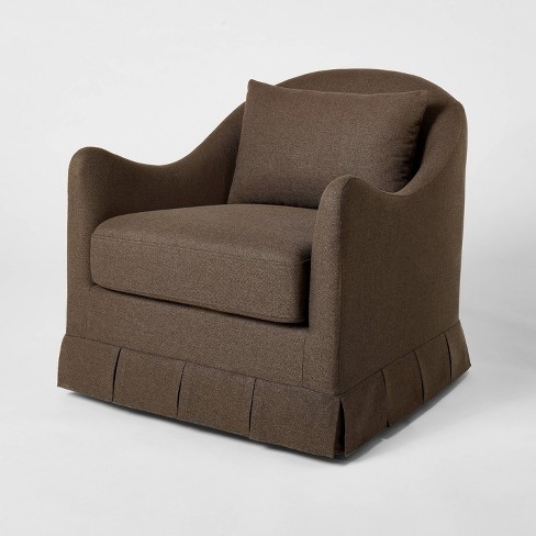 Box Pleat Upholstered Chair Brown - Threshold™ Designed With Studio ...