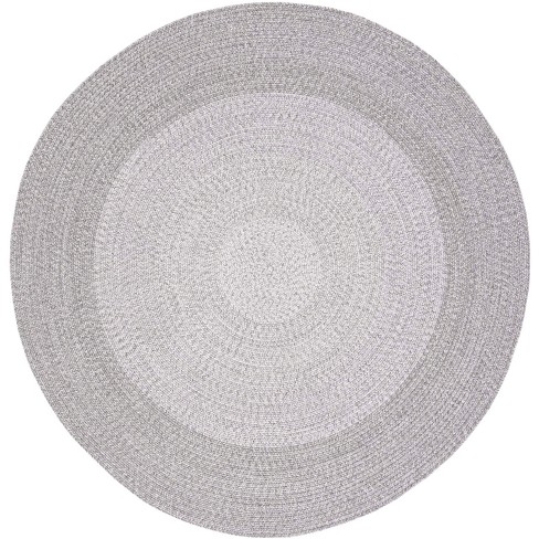 Braided Bra220 Hand Woven Area Rug - Grey - 3' Round - Safavieh. : Target
