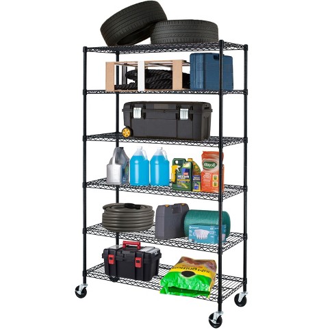Fdw Wire Shelving Unit Heavy Duty Storage Rack Metal Shelf Garage ...