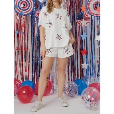 Women's Sequin Star Shorts - FANTASTIC FAWN : Target