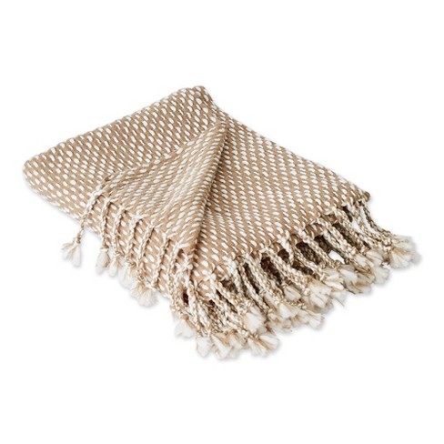 Textured Acrylic Throw Blanket Stone/white - Design Imports : Target