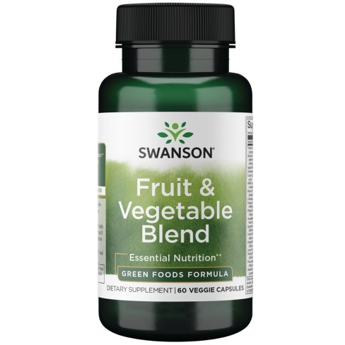 Swanson Herbal Supplements Fruit & Vegetable Blend Veggie Capsule 60ct ...