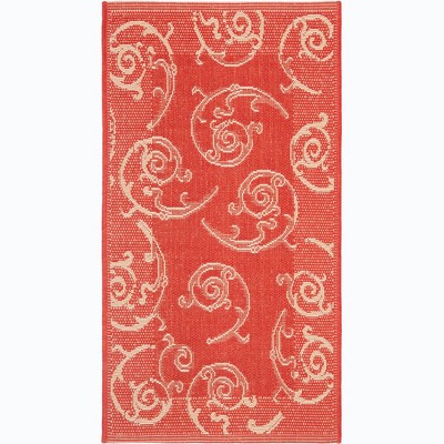 Courtyard Cy2665 Power Loomed Indoor/outdoor Accent Rug - Red/natural ...