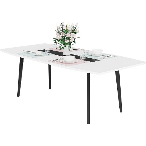 Tribesigns 70.8" Boat-shaped Dining Table For 6-8 People, Industrial ...