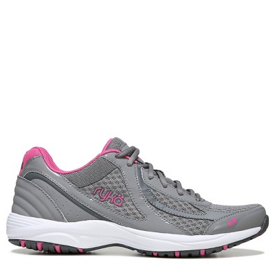 Ryka Womens Dash 3 Walking Shoe Grey/pink Leather 8 W : Target