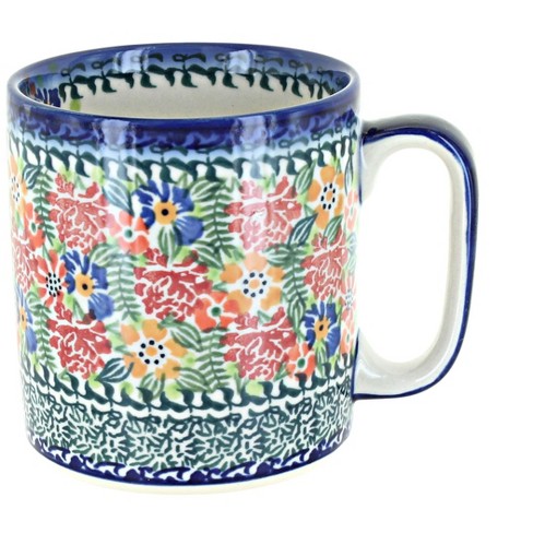 Blue Rose Polish Pottery K05 Galia Plain Coffee Mug : Target