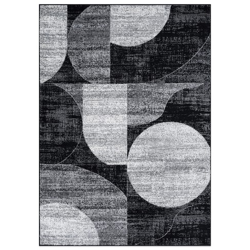 World Rug Gallery Modern Geometric Design Area Rug - Black 7' 10" X 10 ...