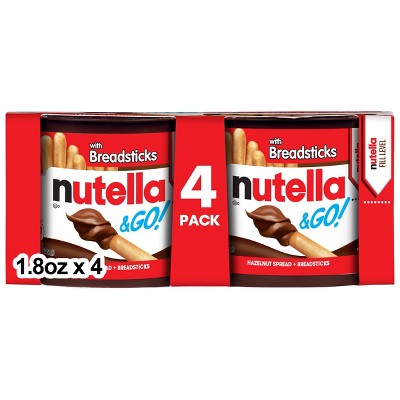 Nutella & Go! Hazelnut Spread & Breadsticks - 1.8oz/4pk : Target