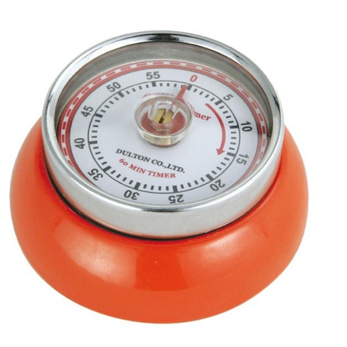 Zassenhaus Magnetic Retro 60 Minute Kitchen Timer, 2.75-inch, Orange ...