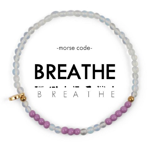 Morse Code Beaded Bracelet 3mm: Breathe - Ethicgoods : Target