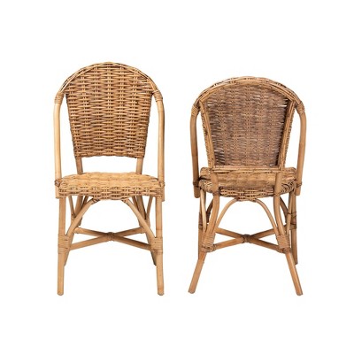 Bali & Pari Iris Rattan Dining Chair Natural Brown : Target