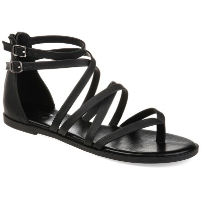Journee Collection Womens Colette Slide Flat Sandals Black 9w : Target