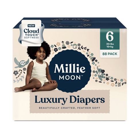 Millie Moon Lux Disposable Diapers - Size 6 - 88ct : Target