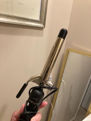 Hot Tools 24k Gold Extended Barrel Spring Curling Iron 1" With Clamp ...