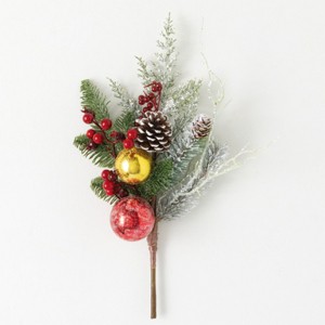 Sullivans Mixed Pine and Balls Pick for Christmas Decor, Perfect for ...