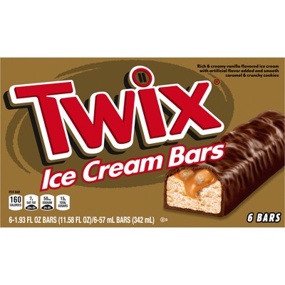 Twix Vanilla Ice Cream Bars - 6ct : Target