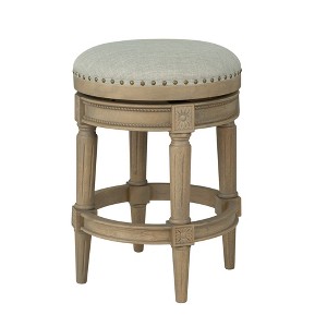 ROME + OAK Runyan 26" Backless Swivel Counter Stool, Reclaimed Oak ...