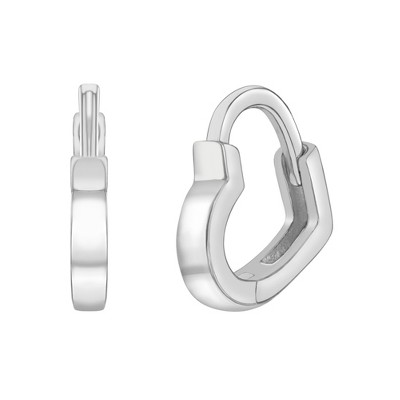 Girls' Heart Shaped Hoop Sterling Silver Earrings - In Season Jewelry ...