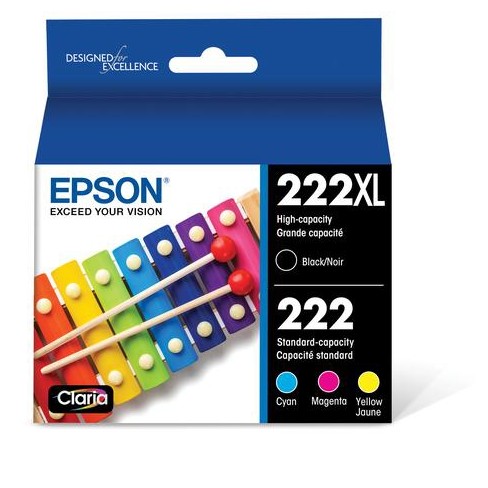 Epson T222 High Capacity Black And Standard Capacity Color Combo Ink ...