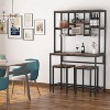 Tribesigns Bar Table With 2 Chairs, Dining Set With Hutch Storage ...
