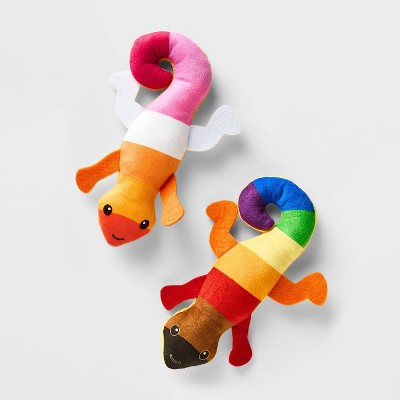 Pride Lizard Plush Dog Toy Set - 2pk : Target