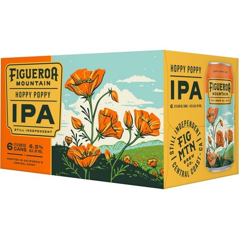 Figueroa Mountain Hoppy Poppy Ipa Beer - 6pk/12 Fl Oz Cans : Target
