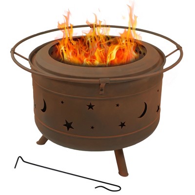 Sunnydaze Cosmic Outdoor Wood-burning Steel Smokeless Fire Pit For The ...