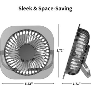 ZAFRO Portable USB Desk Fan with 3 Speeds and Night Light : Target