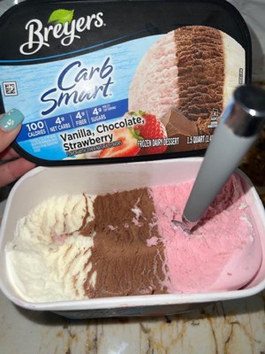Breyers Carb Smart Vanilla + Chocolate + Strawberry Frozen Dairy ...