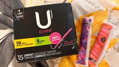 U By Kotex Click Compact Tampons - Multipack - Regular/super ...