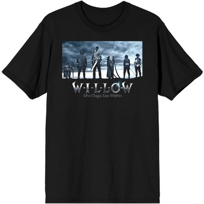 Willow On Disney+ Hero Characters Lineup Men's Black Crew Neck Short ...