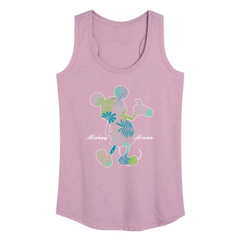 Women's Disney Tropical Fill Mickey Graphic Racerback Tank - Heather ...