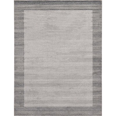 Unique Loom Abigail Del Mar Area Rug , 9'x12' Rectangular ,light Gray ...
