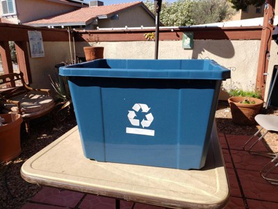 Gracious Living Medium Sized Plastic Curbside 17 Gallon Home Or Office ...