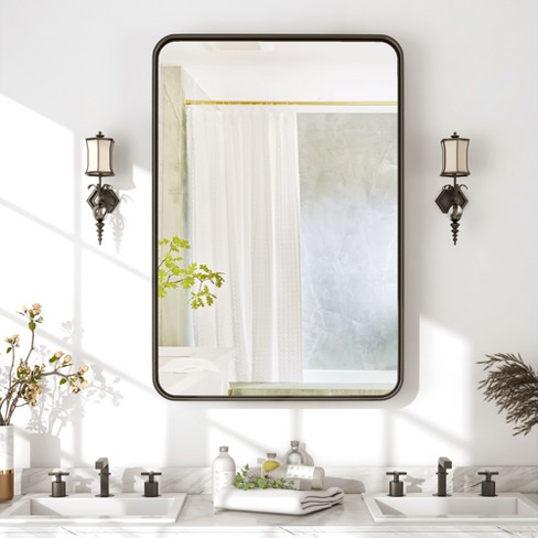 Aalysia 42" X 32" Aluminium Wall-mounted Rounded Corners Imitation ...