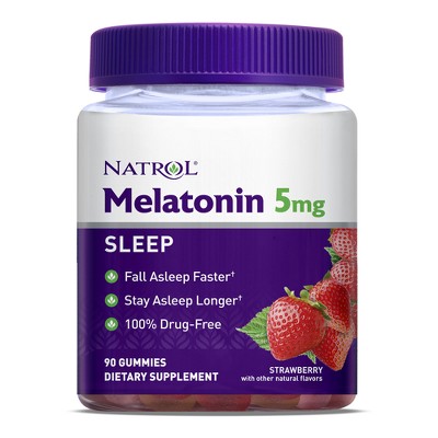 Natrol Melatonin 5mg Sleep Aid Gummies - Strawberry - 90ct : Target