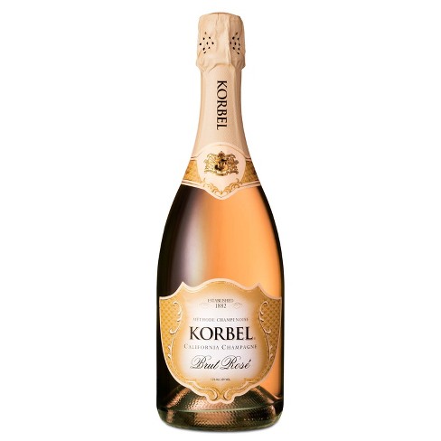Korbel Brut Rosé Champagne - 750ml Bottle : Target