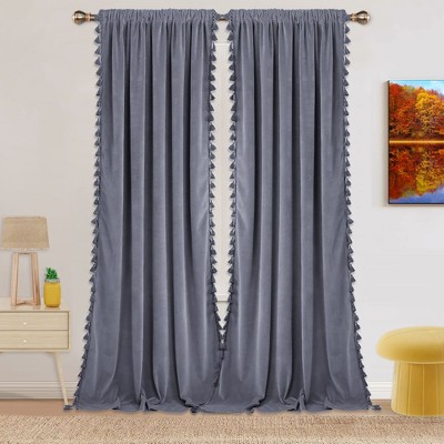 Trinity Blackout Soft Luxury Velvet Living Room Curtains : Target