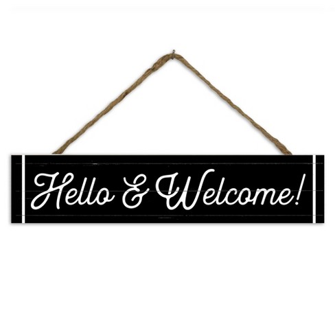 Creative Products Hello And Welcome 17 X 3.5 Outdoor/indoor Hanging ...