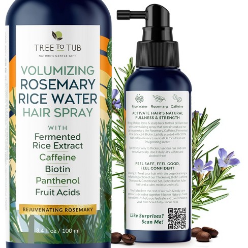 Tree To Tub Rosemary Water Spray For Hair - Fermented Rice Water To ...