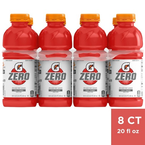 Gatorade G Zero Fruit Punch Sports Drink - 8pk/20 Fl Oz Bottles : Target