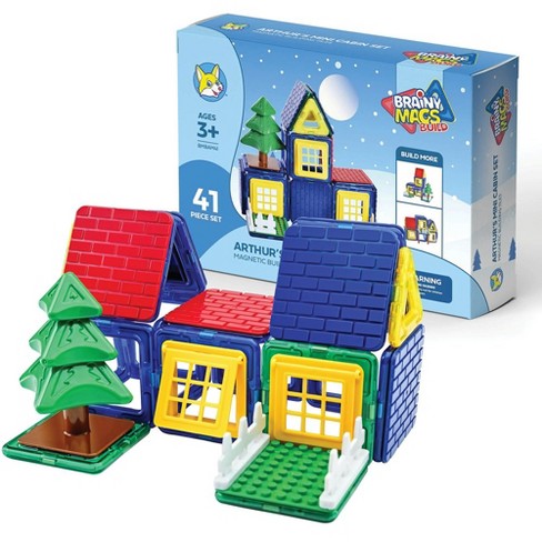Play Brainy Magnetice Building Tiles Set (41 Pc) : Target