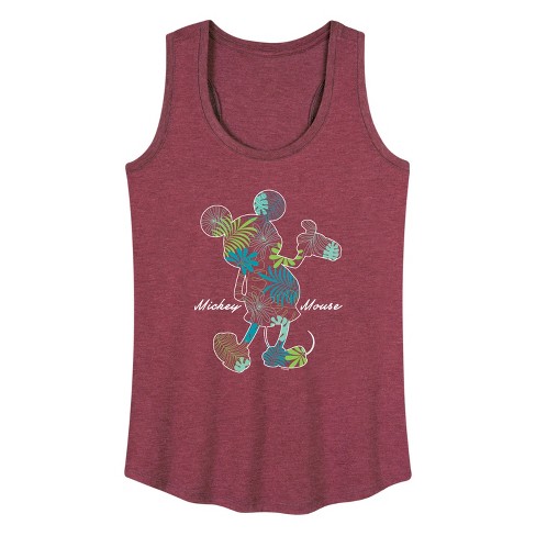Women's Disney Tropical Fill Mickey Graphic Racerback Tank - Heather ...
